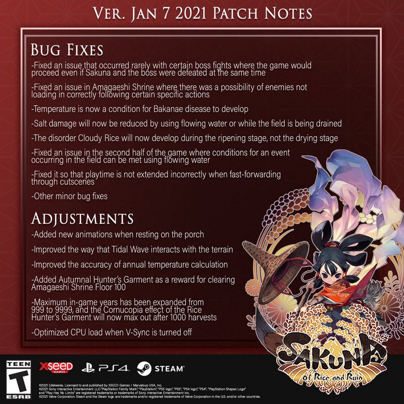 Update Sakuna of Rice and Ruin Segera Sambangi Nintendo Switch!