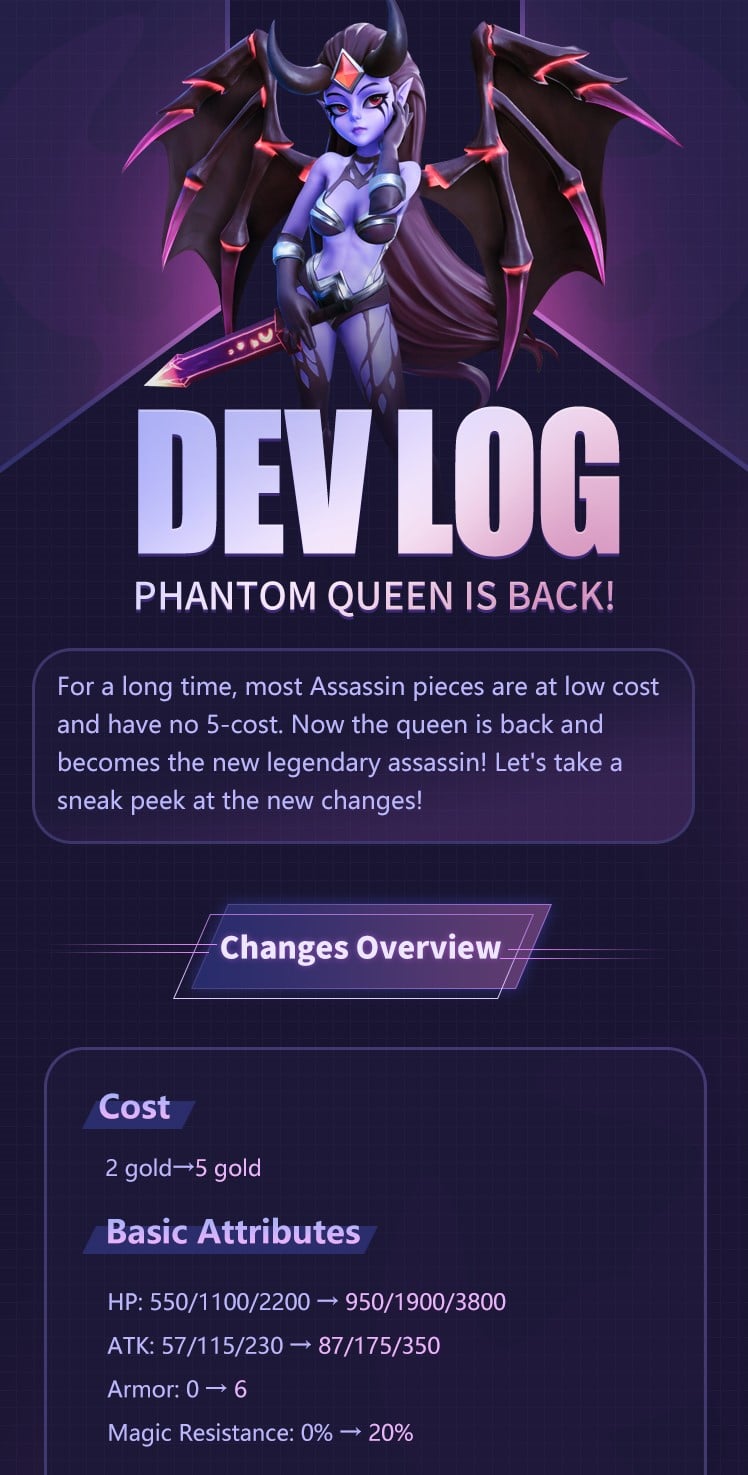 Phantom Queen Akhirnya Hadir Kembali di Auto Chess!